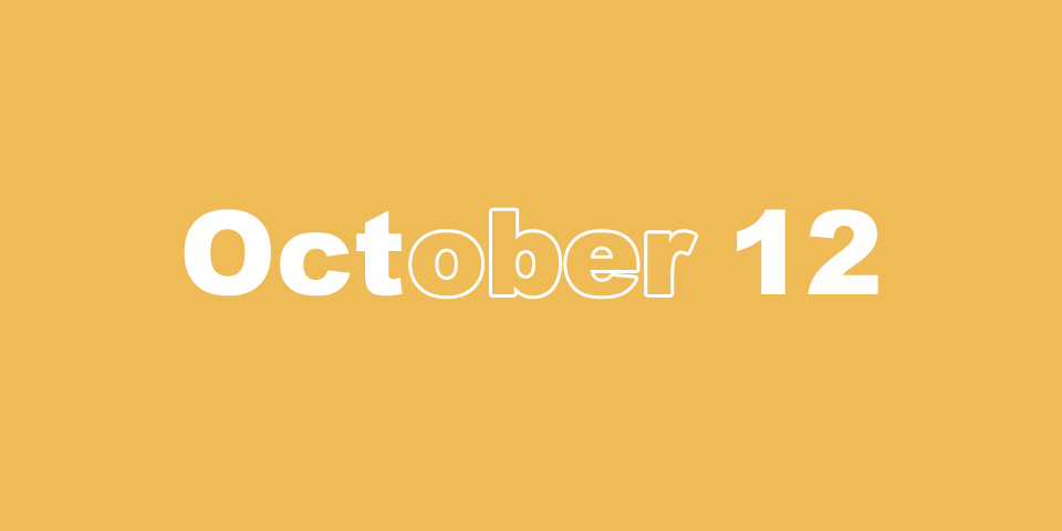 October 12 - 365 Day Bible
